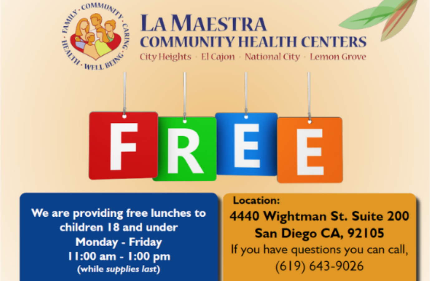 LA MAESTRA COMMUNITY HEALTH CENTERS